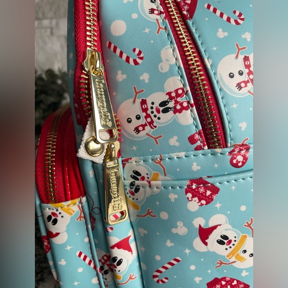 Loungefly | Bags | Loungefly Disney Christmas Mickey And Minnie Snowman ...